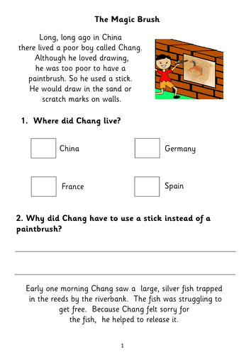 Five Fiction Reading Comprehension Booklets for KS1 (based on popular ...