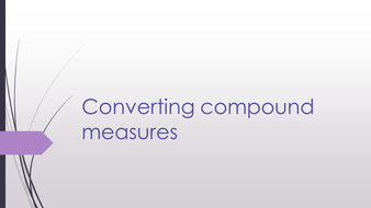 Converting compound measures | Teaching Resources