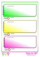 Adaptable worksheets using the 'GAP' differentiation strategy ...
