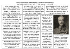 Interpretations of Douglas Haig - was he a "butcher" or "war winner ...