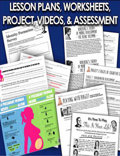 Developmental Psychology Unit Bundled - Worksheets, PPTs, Plans ...