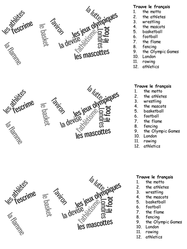 Rio Olympics 2016 - Les Jeux Olympiques 2016 | Teaching Resources