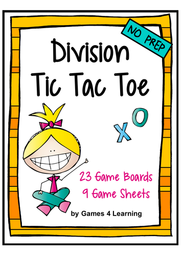 Division Facts Tic Tac Toe Division Games by - UK Teaching Resources - TES