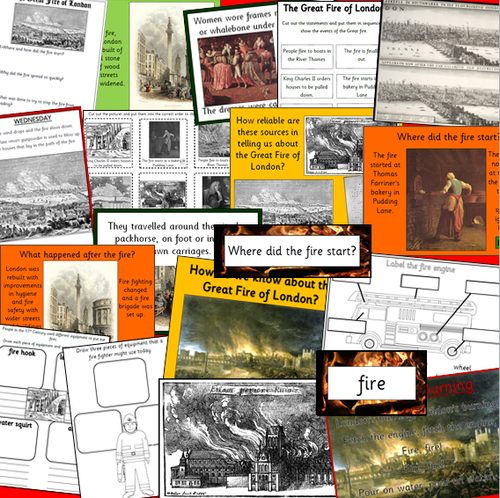 The Great Fire of London- Powerpoints, worksheets, display materials ...
