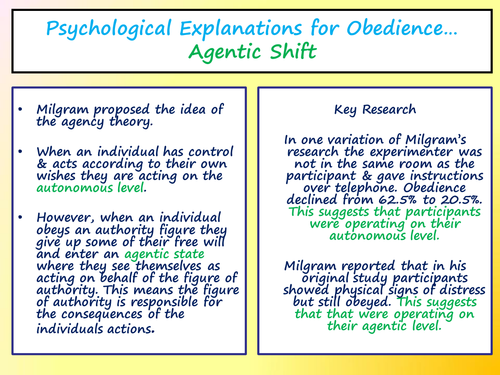 AS Psychology AQA - Paper -Obedience -Explanations of obedience ...