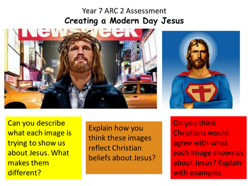 Design a modern day Jesus. Assessment and Lesson by - UK Teaching ...