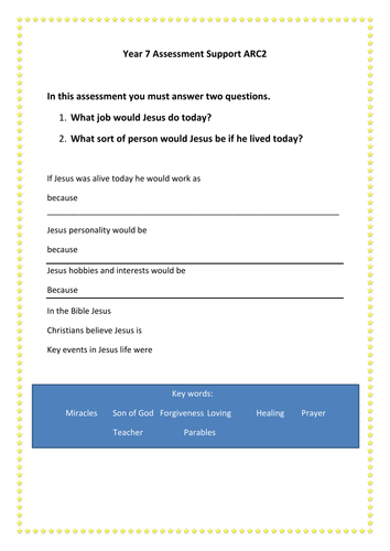 Design a modern day Jesus. Assessment and Lesson | Teaching Resources