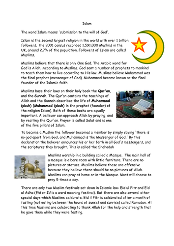 An Introduction to Islam and the challenges faced by Muslims in Britian ...