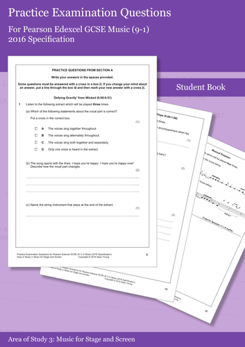 Practice Listening Questions for Pearson Edexcel GCSE Music (2016 ...