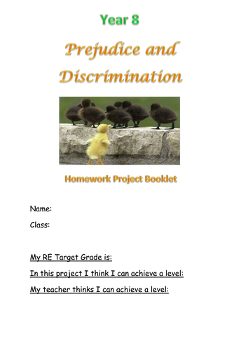 Prejudice and Discrimination Homework Activity Book | Teaching Resources