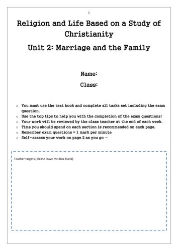 EDEXCEL Religion and Life Unit 2: Revision Workbooks. One for each ...