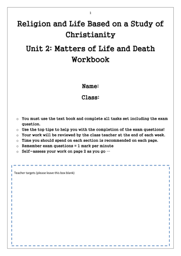 EDEXCEL Religion and Life Unit 2: Revision Workbooks. One for each ...