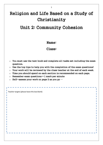 EDEXCEL Religion and Life Unit 2: Revision Workbooks. One for each ...