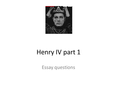 Henry IV part 1 lessons | Teaching Resources
