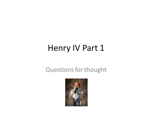 Henry IV part 1 lessons | Teaching Resources