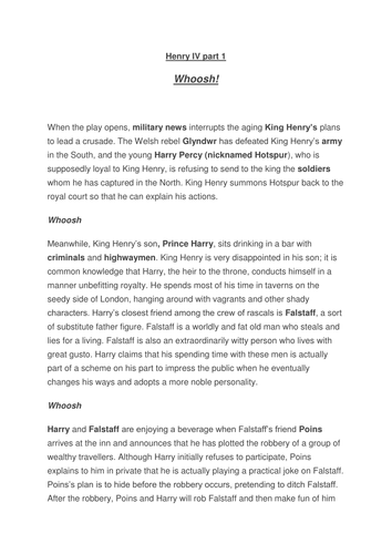 Henry IV part 1 lessons | Teaching Resources