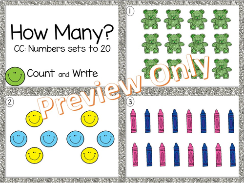 Math Task Cards - Counting to 20 - SCOOT Math Center | Teaching Resources