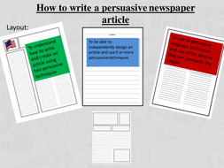 Newspaper Writing Lesson Pack - Persuasive language | Teaching Resources