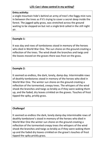 Descriptive / Creative writing using I am Legend (film and book ...