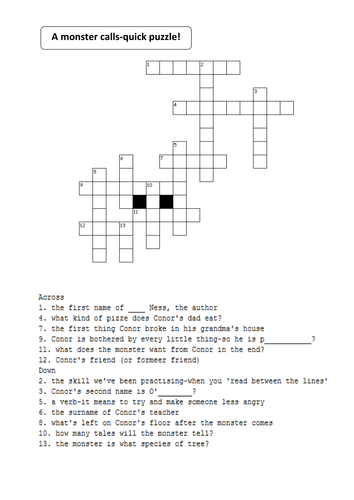 A Monster Calls Scheme of Work: focused on language analysis | Teaching ...
