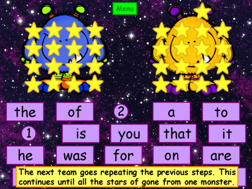Monster Sight Words PowerPoint Game | Teaching Resources