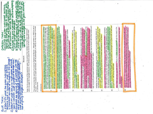 AQA GCSE NEW SPEC English Language Paper 1 Qu3 STRUCTURE resources ...