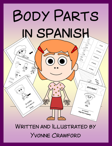 Spanish Body Parts Vocabulary Sheets, Worksheets & Matching Game ...