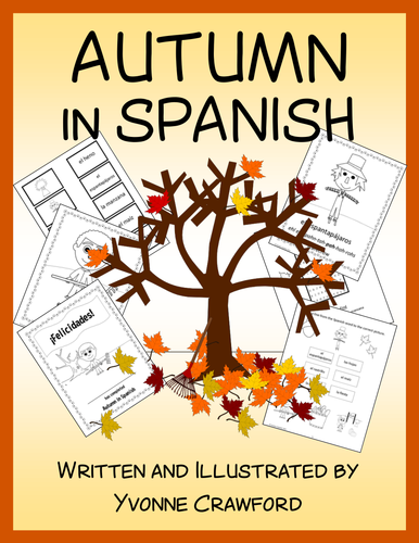 Spanish Fall Vocabulary Sheets, Worksheets, Matching & Bingo Games ...