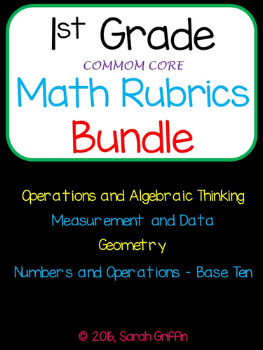 1st Grade Math Rubrics for Common Core | Teaching Resources