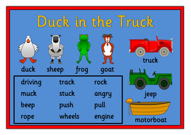 Duck in the Truck story pack- rhyming words | Teaching Resources
