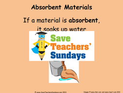 Absorbent Material KS1 Lesson Plan, Writing Frame Worksheet and ...