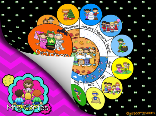 SMARTBOARD Calendar Math- October HALLOWEEN VERSION (English ...