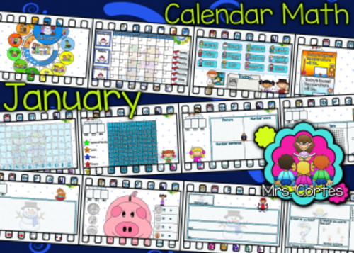 SMARTBOARD Calendar Math- January (English) | Teaching Resources