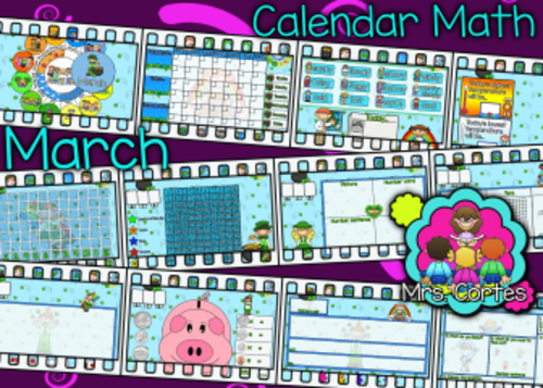 ACTIVBOARD Calendar Math- March (English) | Teaching Resources