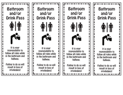 Bathroom/Drink Passes (4 passes per sheet) | Teaching Resources