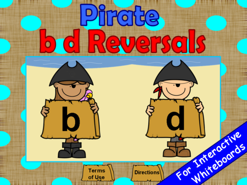 b d Reversals Pirates PowerPoint Game | Teaching Resources
