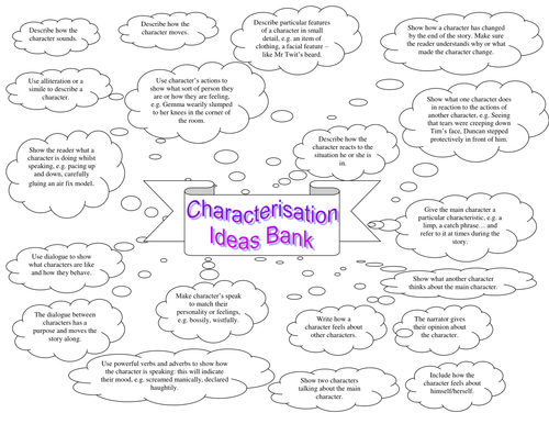 Characterisation Ideas Bank - Improving Narrative Writing in KS2 ...