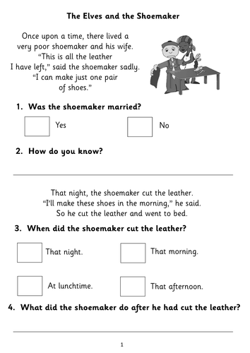 Five KS1 Fiction Reading Comprehension Booklets (based on popular ...