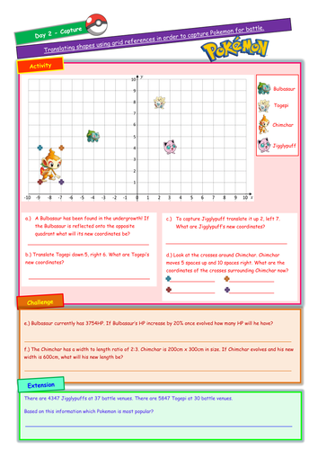 Pokemon Consolidation Week - rounding, translating, angles, all ...