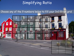 Simplifying ratio Bingo | Teaching Resources