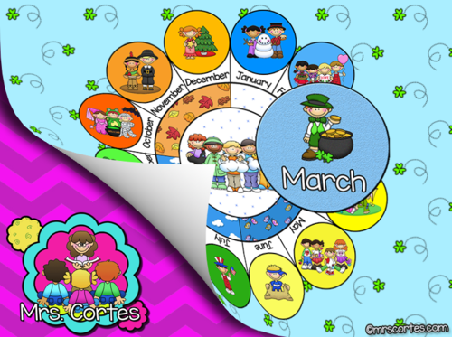 MIMIO Calendar Math-March (English) | Teaching Resources