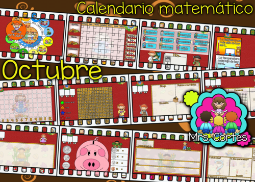 SMARTBOARD Calendar Math- Octubre FALL VERSION (Spanish) | Teaching ...