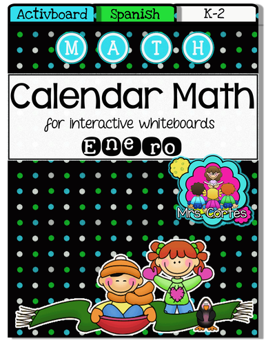 ACTIVBOARD Calendar Math- Enero (Spanish) | Teaching Resources