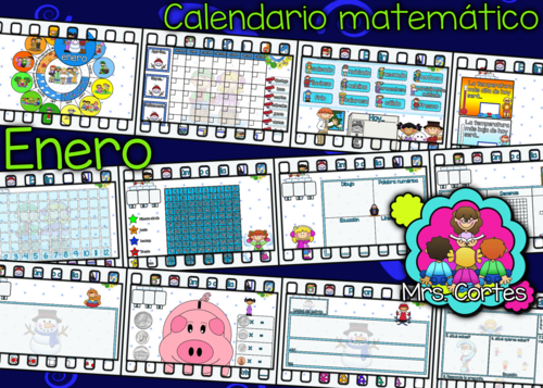 ACTIVBOARD Calendar Math- Enero (Spanish) | Teaching Resources