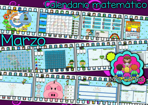 ACTIVBOARD Calendar Math- Marzo (Spanish) | Teaching Resources