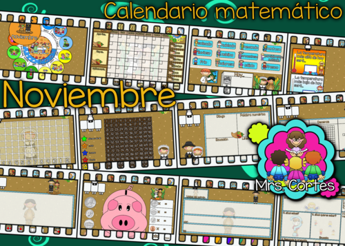 ACTIVBOARD Calendar Math- Noviembre (Spanish) | Teaching Resources