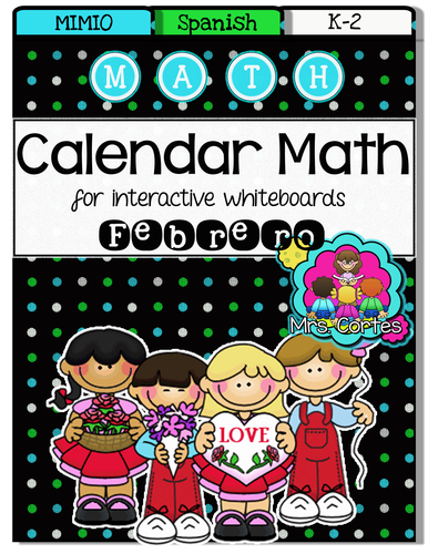 MIMIO Calendar Math- Febrero (Spanish) | Teaching Resources