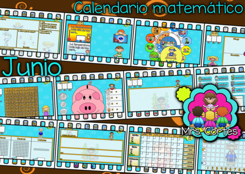 MIMIO Calendar Math- Junio (Spanish) | Teaching Resources