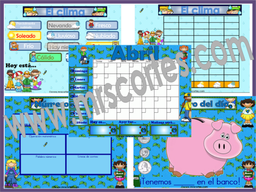 EASITEACH Calendar Math- Abril (Spanish) | Teaching Resources