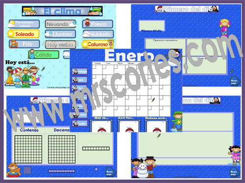 EASITEACH Calendar Math- Enero (Spanish) | Teaching Resources